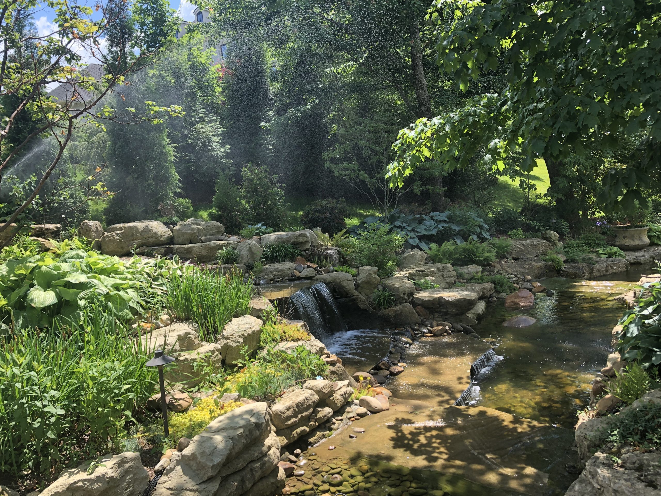 Custom Water Fountain, Pond & Stream Features - Action Landscape